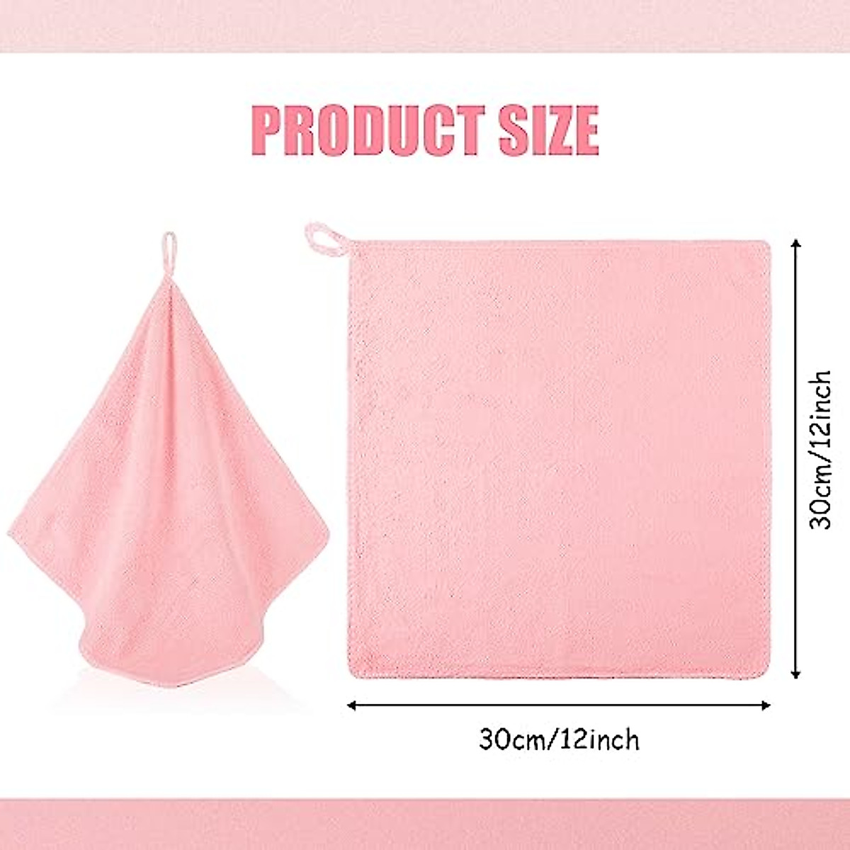 Preboun 100 Pack Washcloths Towel Set Pink Face Cloths Microfiber Baby Wash Cloth Cleaning Cloth Fast Drying Bath Towel Absorbent for Sport Girl Woman 12 x 12 Inches