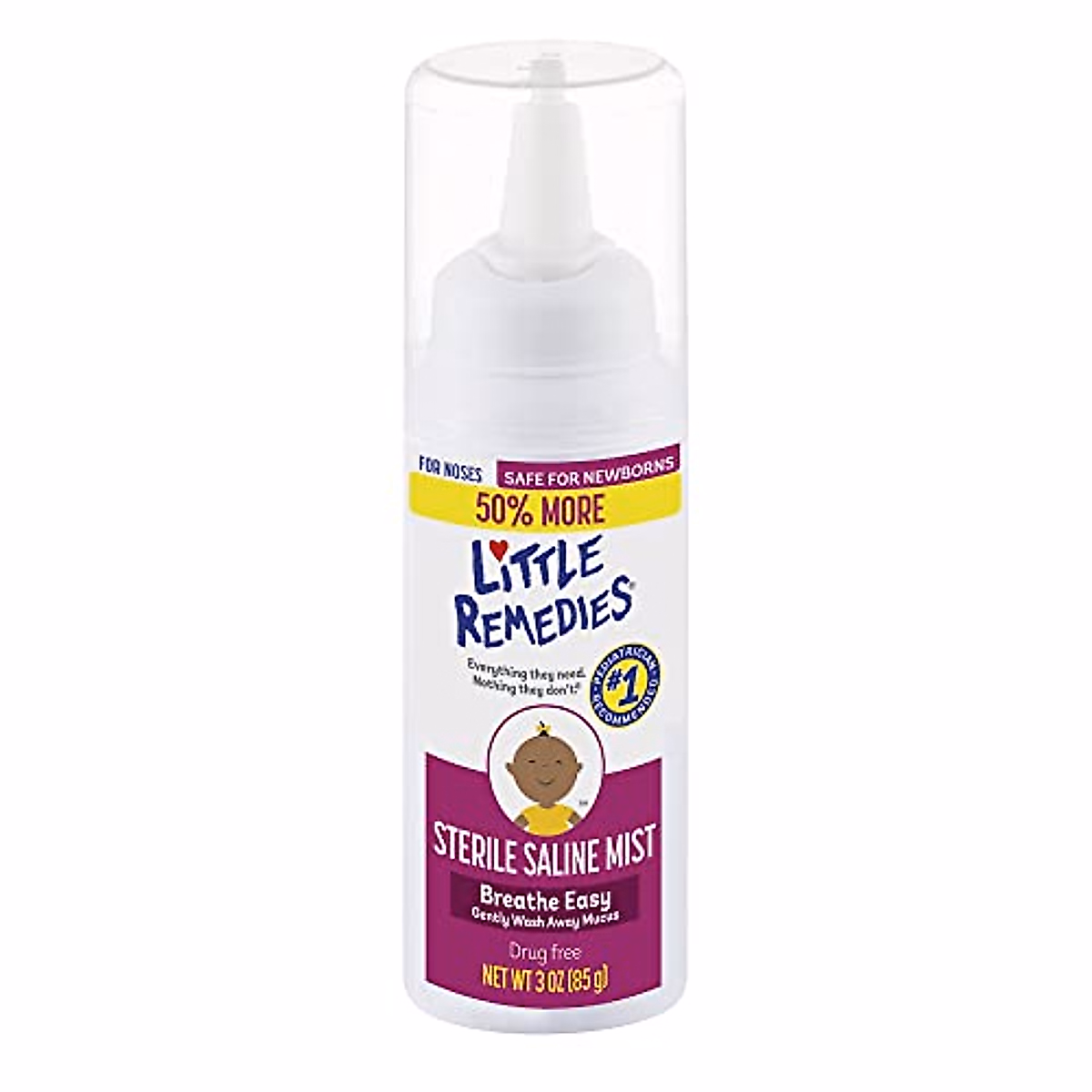 Little Remedies Sterile Saline Nasal Mist, Safe for Newborns, 3 oz