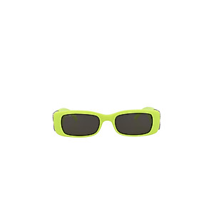 Balenciaga Women's Dynasty Rectangular Sunglasses, Yellow-Silver-Grey, One Size