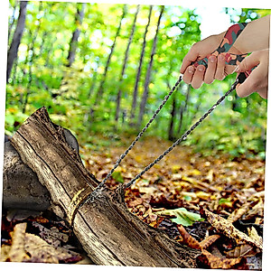 VILLCASE Hand Chainsaw Folding Tool Garden Trimming Tool Survival Hiking Tools Camping Chain Saws Camping Storage Bag Hand Zipper Saws Camping Folding Saws Camping Saw Manual Braided Rope