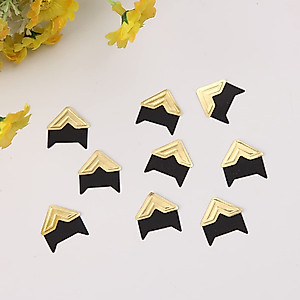 GOONAVI 15 Sheets 360 Pcs Photo Corners Mounting Self Adhesive for DIY Photo Album Journal Gold On Black