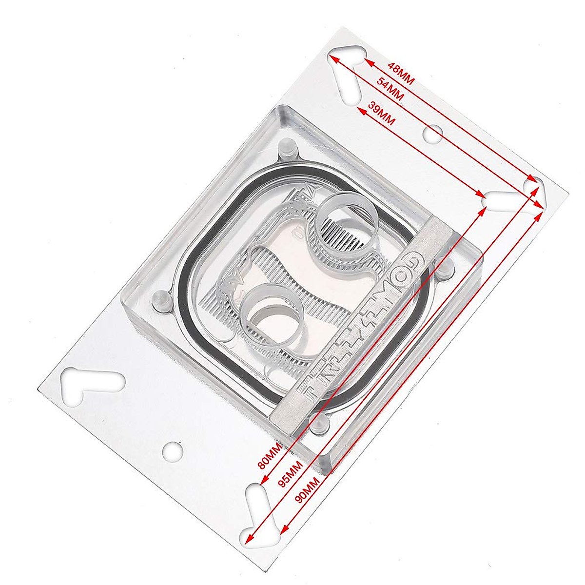 Bewinner PC Water Cooling Block,Computer CPU Water Cooling Block Waterblock Copper Base with Micro Channel,for AM2 / AM2+ / AM3 / AM3+ / AM4 / FM2+ CPU,Processed with Anti-Oxidization Technology