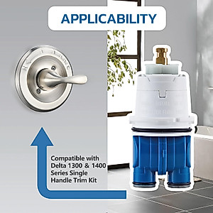 RP19804 Shower Cartridge Compatible with Delta Faucet 1300/1400 Series Tub and Shower Valves, Suitable for Delta Select Monitor Rough-in Valves(1993-2007)