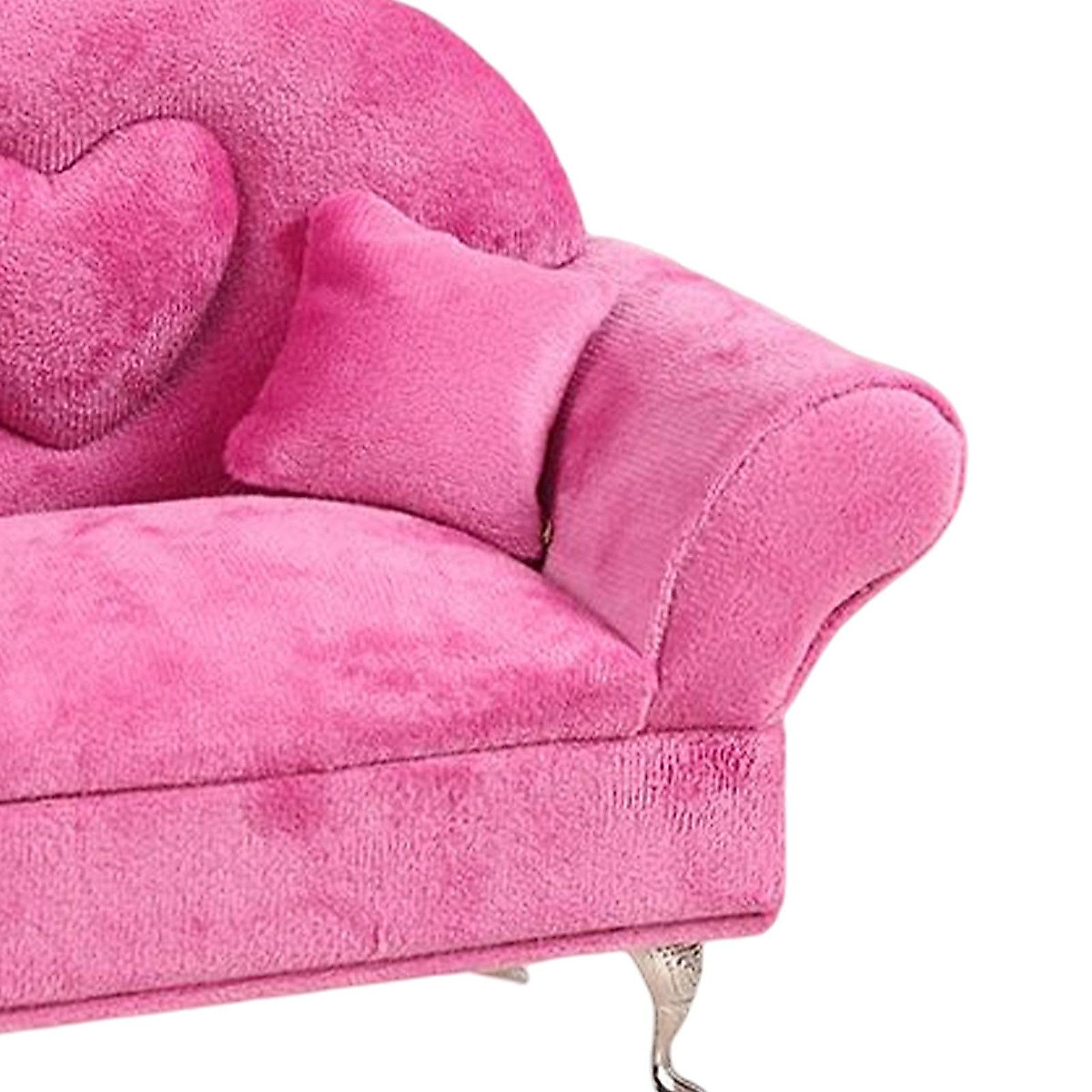 rockible Fashion Sofa Bed Jewelry Box Dollhouse Furniture Women Jewelry Case Jewelry Trinket Box for Bedside Table Living Room Closet Dresser Decor, Pink