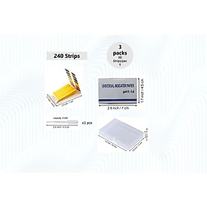 FLJDOUMAI pH1-14 Test Paper Extensive Test Paper Litmus Test Paper with Pipette Droppers for Water Saliva Urine Soil Testing Pet Food and Diet pH Monitoring (with Storage Case) (3 pcs)