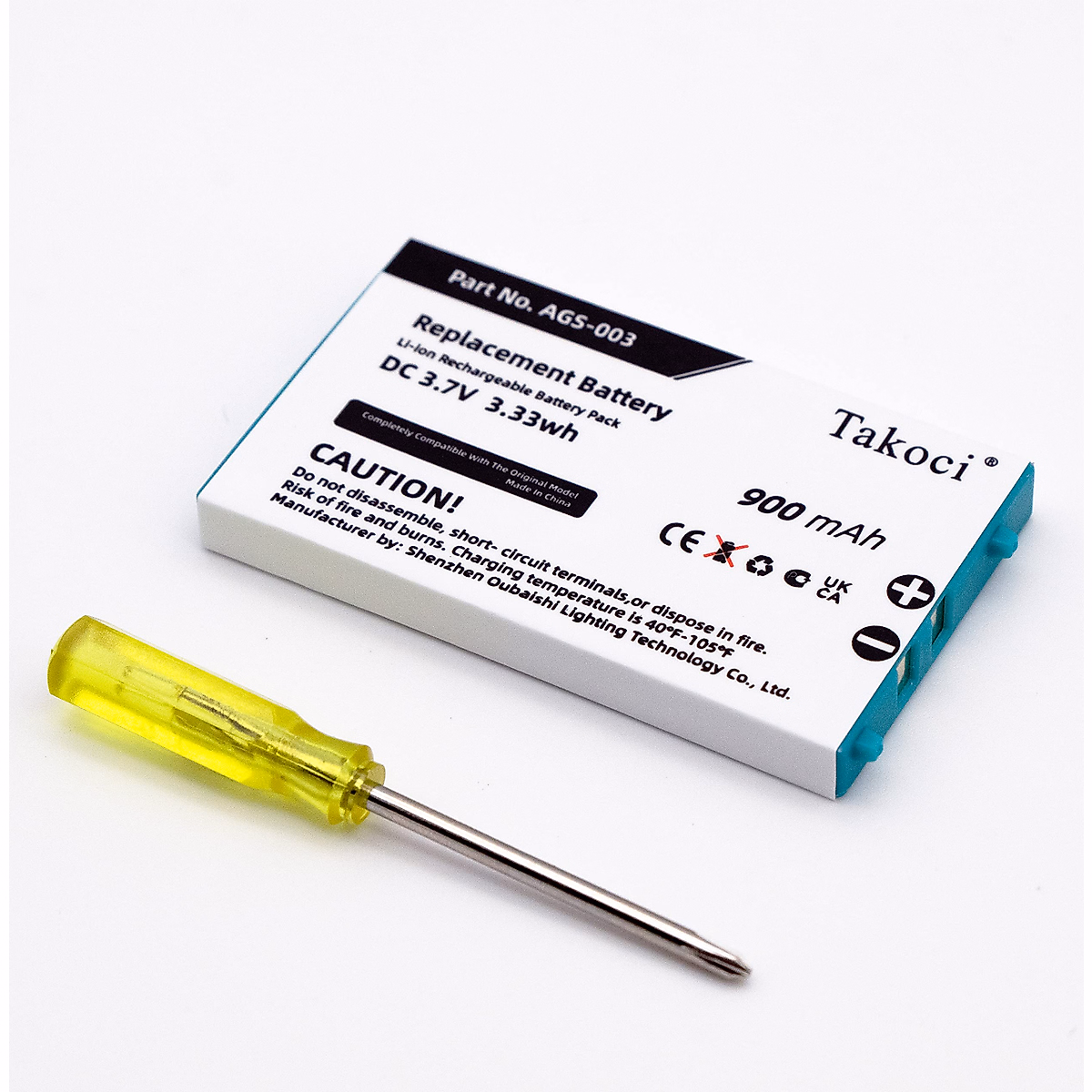 TAKOCI Replacement Battery for NTD Advance SP GBA SP AGS-001,fit Part No SAM-SPRBP AGS-003