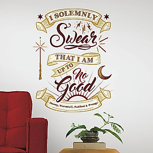 RoomMates RMK3607GM Harry Potter Marauder's Map Quote Peel and Stick Giant Wall Decals , Brown