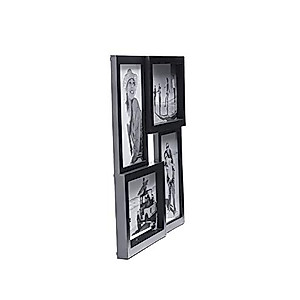 Malden 4-Opening Matted Collage Frame, Displays Four 4x6 Pictures, Black, 4 Count