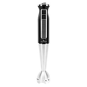 SOLTRONICS Multi Purpose Immersion Hand Blender Stick, Mixer, Chopper, 500W Turbo 8-Speed, Shake with Easy Grip Handle, Stainless Steel Blades for Smoothies, Puree Baby Food, Sauce and Soup, Black