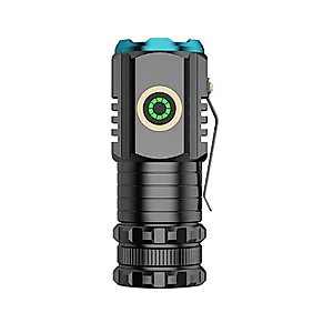 Flashlight High Lumens Rechargeable,Portability Mini Sturdy Led Flashlights,Waterproof Powerful Handheld Flash Light for Camping Home Emergencies (Blue)