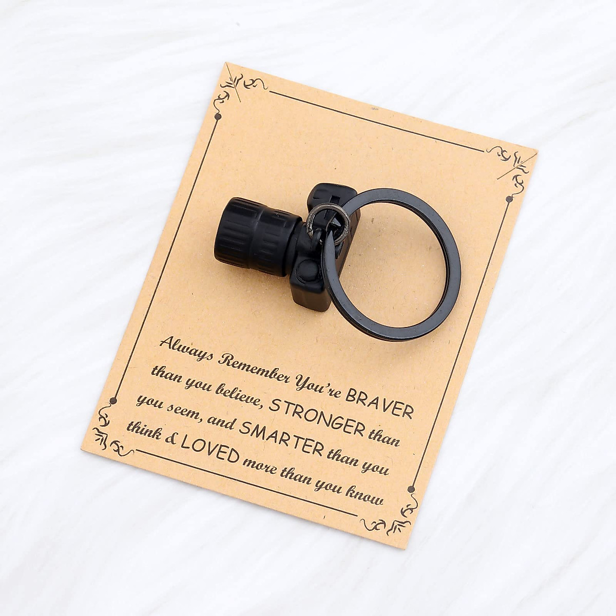 FUSTMW Photographer Gift Camera Keychain Photography Gift Black Camera Charm Jewelry Gifts For Photographer Lovers (camera message crad)