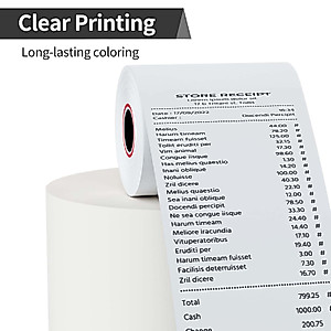 MBLABEL Thermal Receipt Paper Rolls, 3-1/8 x 230ft Thermal Paper, POS Cash Register Paper Rolls (10 Rolls)
