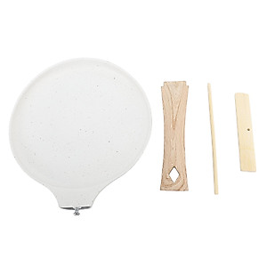 Crepe Pan Nonstick, 7.5 Inch Nonstick Crepe Pan Granite Coating Flat Pancake Pan Flat Skillet with Detachable Handle and Spreader for Cooking Frying Egg Steak Crepe Cake