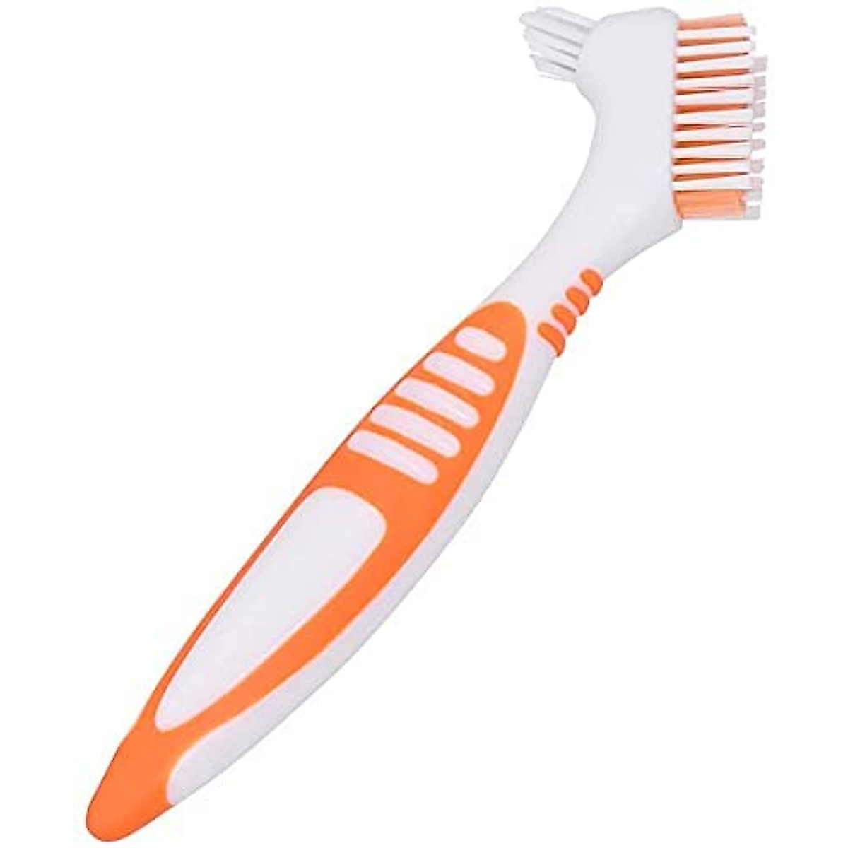 Chargenyang 3 Pack Denture Cleaning Brush Set Hard Denture Toothbrush Portable Denture Toothbrush Cleaning Brush Double Sided Denture Brush for Denture Care