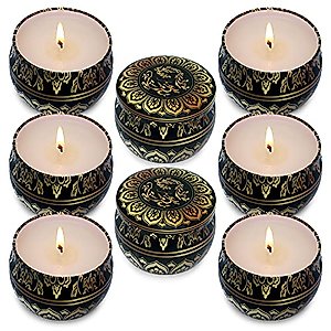 Calm Life Citronella Candles Outdoor and Indoor 8 x 4.4 Oz Natural Soy Wax Scented Candles Gift Set