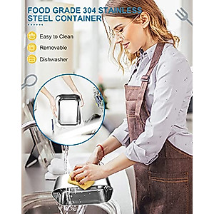 AUTOPkio Electric Lunch Box for Car and Home, 12V 24V 110V Lunchbox Food Heater with 1.5L Removable Stainless Steel Container for Work Office Truck Driver (Green)