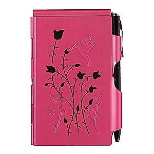 Wellspring Flip Note, Natural Elements Raspberry Hummingbird (FlipNote-RaspHummingbird)
