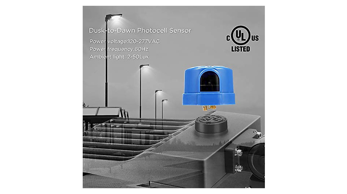 Twist Lock Photocell for Outdoor Lights - UL Listed Dusk to Dawn Sensor