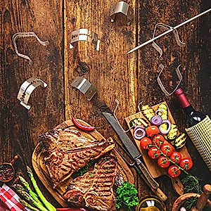 8 Pieces 2 Styles Probe Holder Clip Meat Grill Temp Probe Clip Barbecue Universal A Style Design Probe Holder, Single and Three Hole for Ambient Thermometer Temperature Readings Grill Ovens