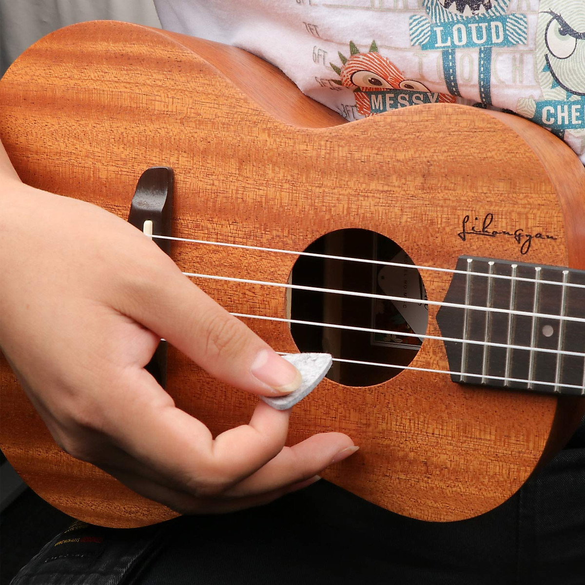 Ukulele Strings, Yoklili 5 Sets of Nylon Ukulele Strings with 10 Felt Picks, String Winder for Soprano (21 Inch) Concert (23 Inch) Tenor (26 Inch) Ukulele, and Capo included