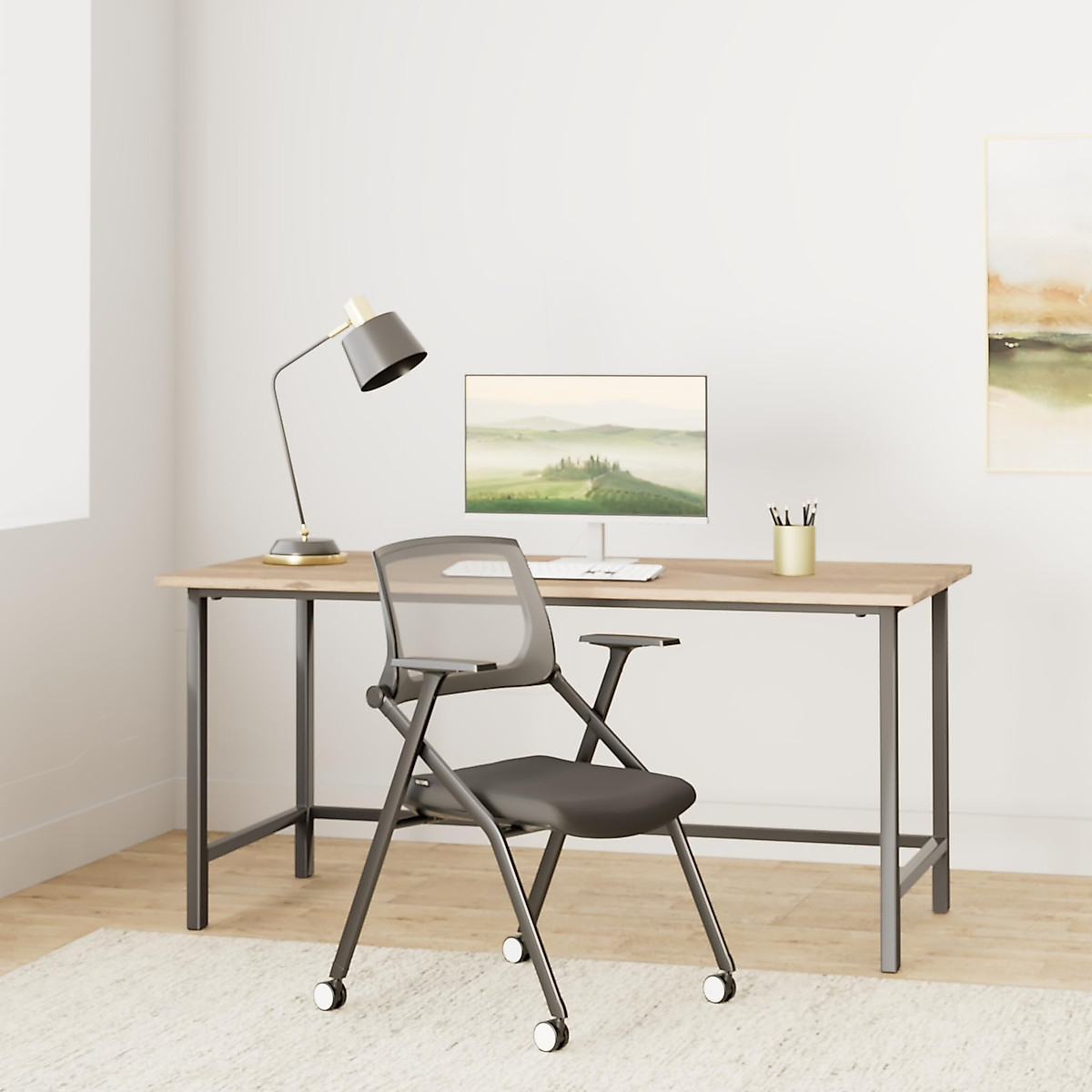 VACYOVKE 20 Pack Folding Chair with 280lb. Capacity Portable Nesting Commercial Seat for School Events Office Picnic Kitchen Conference Waiting Training Room