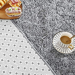 Beglad Soft Fluffy Area Rug Modern Shaggy Bedroom Rugs for Kids Room Extra Comfy Nursery Rug Floor Carpets Boys Girls Fuzzy Shag Fur Home Decor Rug, 3 ft x 5 ft, Grey