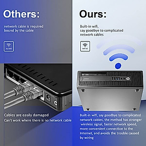 HP EliteDesk Desktop Computer,800 G2 Office Small Form Factor PC,Refurbished Windows 10 Desktop,i5 Tower,16GB RAM,256GB SSD + 2TB HDD,DVDRW,DP,HDMI,WiFi,BT,VGA,Wireless K&M+TJJ Pad(Renewed)