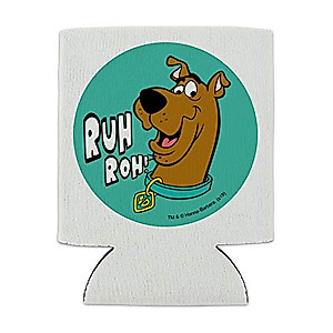 Scooby-Doo Ruh Roh Can Cooler - Drink Sleeve Hugger Collapsible Insulator - Beverage Insulated Holder