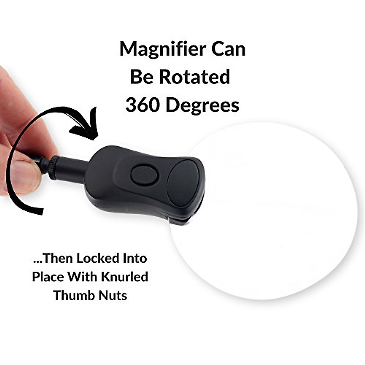 QuadHands LED 3x Magnifier w/ Light | Helping Hands Soldering Third Hand | Flexible Gooseneck Arm | Attach Magnetic Arm To Metal Stand or Surfaces | Scratch-Resistant Lens | Batteries Incl. | USA Made
