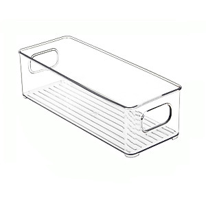 Tiawudi Plastic Storage Bins, Stackable Organizer Bins, Ideal Closet Organizer, Pantry Organization, Home Organization, Fridge Organizer, Cabinet Organizer, 8 Pack, Small