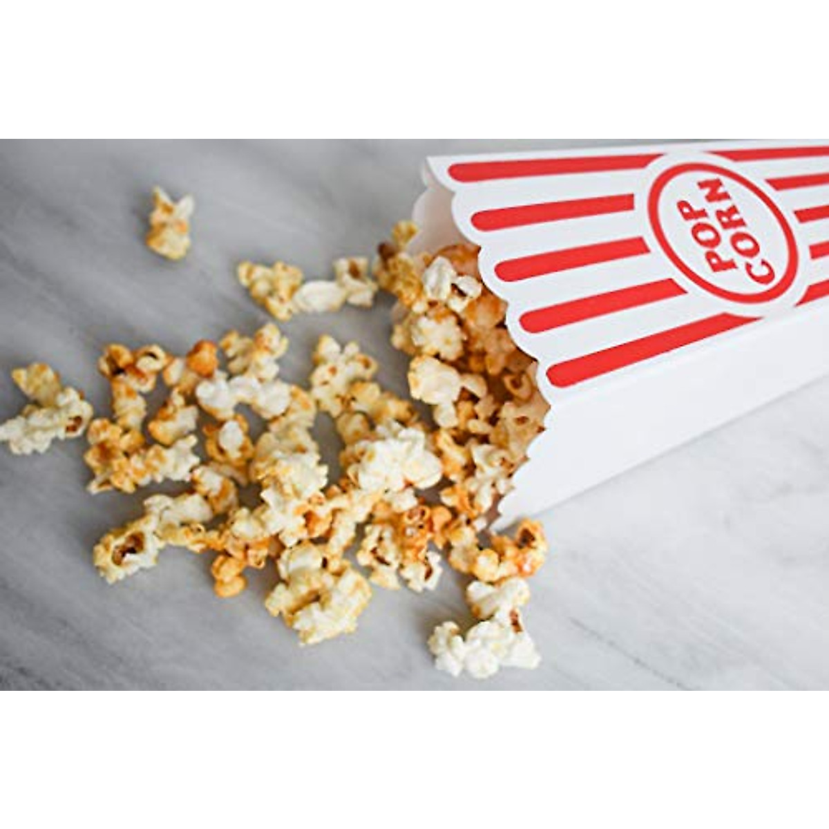 Adorox (Set of 4) Movie Theater Style Popcorn Containers Set (Reusable plastic)