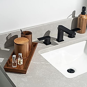 Jo Lavie Sink Wood Vanity Tray - Modern Bathroom Decor for Restroom, Dressers, Countertop - Versatile House and Apartment Decoration - 12" x 5" x 1"