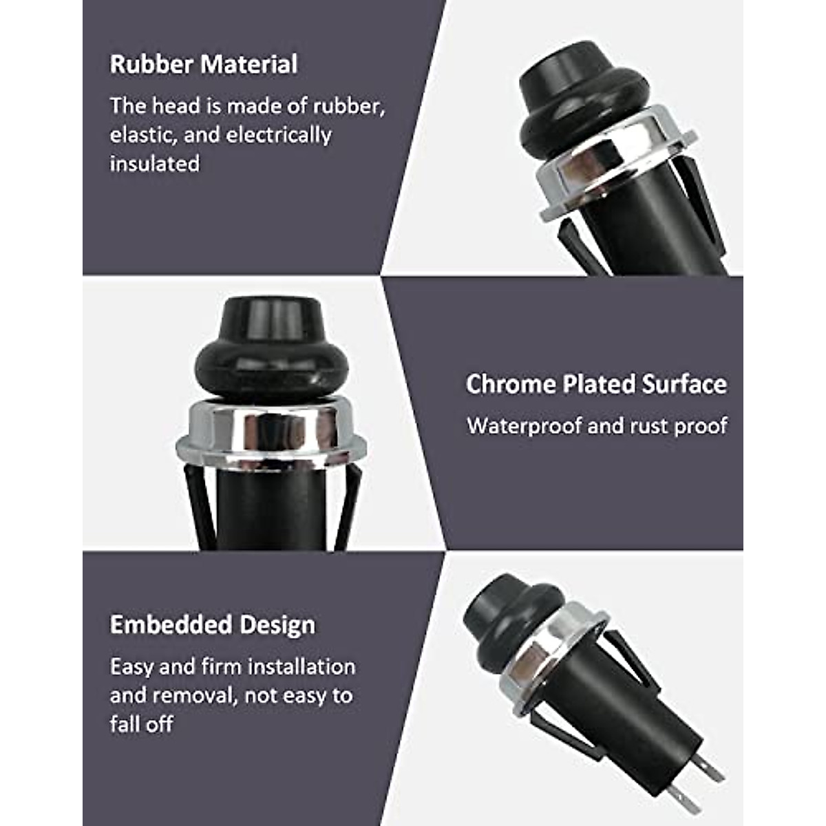 LANDSIN 2PCS GS4 Grill Igniter Button Switch Fit for Weber Spirit II & Genesis II and Other Replacement for Part Number #66220 69283 70189 7642 7643 Igniter Switch