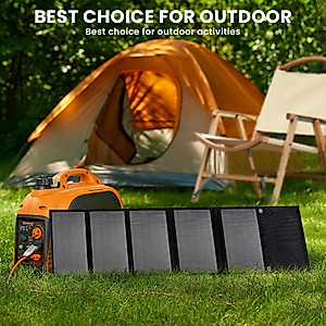 Solar Panel, HAMOPY 40W Portable Solar Panel Charger with Dual USB (5V/4A Overall) & DC (18V1.6A), IPX4 Waterproof Solar Charger for Camping, Compatible with iPhone 14/13/12/11/Xs,iPad,Samsung Galaxy