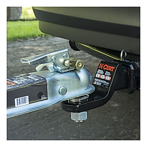 CURT 23022 Brass-Plated Steel Trailer Tongue Coupler Lock, 1/4-Inch Pin Diameter, Up to 3/4-Inch Span