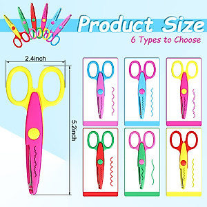 Set of 48 Kid Craft Bundle Includes 24 Hole Punch Shapes and 24 Decorative Scissors Paper Punches for Crafting Kid Safe Scissors for DIY Scrapbooking Photo Album Fun Art Projects