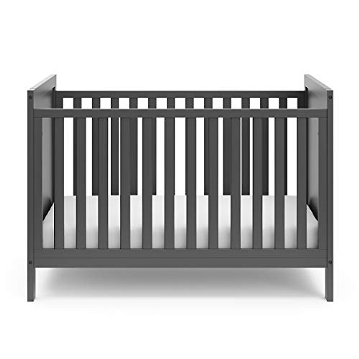Storkcraft Nestling 3-in-1 Convertible Crib (Gray) - Easily Converts to Toddler Bed and Daybed, Planked End Panels for Transitional Style