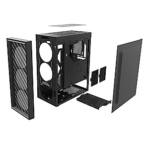 Zalman T7 Compact ATX/mATX Desktop Computer PC Case, 2 x 120mm Fans Preinstalled, 3D Wave Patterned Mesh Front Panel, Tinted Acrylic Side Panel, USB 3.0