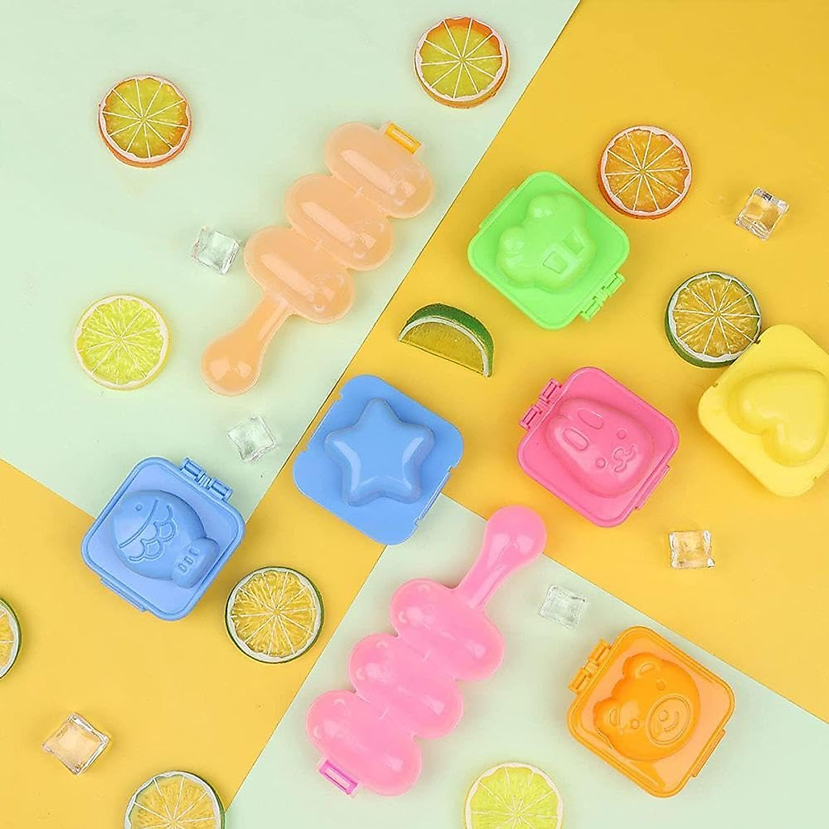 Boil Egg Mold,Egg Rice Mold Hard Boiled Egg Mold,3D Cartoon Egg Fish Car Heart Rabbit Shaper Bento Maker,Sushi Rice Mold Boiled Egg Maker,DIY Rice Ball Bento Mould Accessories for Sushi Making