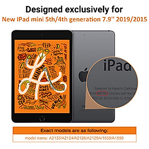 MoKo PET Screen Protector Fit iPad Mini 5/iPad Mini 4 Matte Screen Protector, [Paper Felt Film Writing] Anti-Glare PET Clear Film for iPad Mini 4/5 7.9" 2015/2019 Tablet - Matte