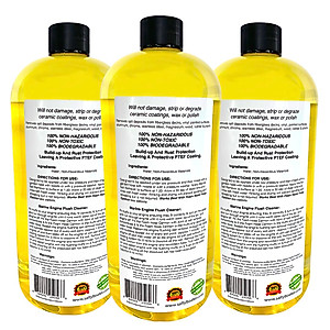 Salty Boater Salt Off Concentrate - 96 fluid ounces - Salt Remover For Boats &amp; Marine Engine Flush for Boats, Vehicles, Trailers - Winterize Cleaner &amp; Boat Wash - Wash Salt Away With or Without Cannon