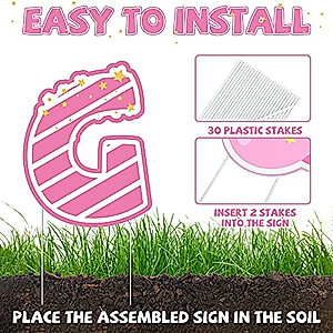 RUODON 15 Pieces IT'S A GIRL Pink Yard Sign with Stakes Baby Shower Yard Sign Welcome Home Girl Lawn Sign Gender Reveal Yard Signs for Lawn Decorations