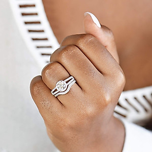 espere Sterling Silver Curved Wedding Band Ring Enhancer Pave Arched Rings