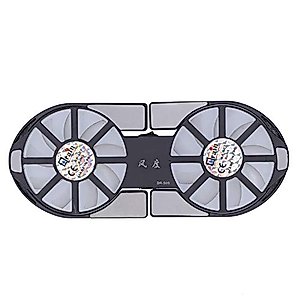 Laptop Cooler Cooling Pad,Portable USB Powered,4Color Laptop Cooling Pad,Foldable Notebook Cooler DualFan,Large Air Volume Radiator Heat Sink,with Blue LED Light(Black)