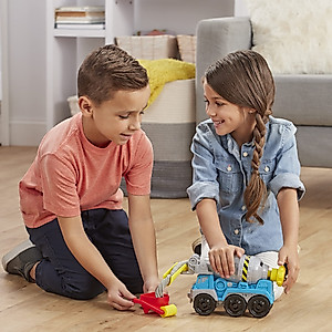 Play-Doh Wheels Cement Truck Toy for Kids Ages 3 and Up with Non-Toxic Cement-Colored Buildin' Compound Plus 3 Colors