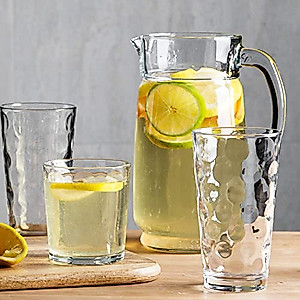 Glaver's Drinking Glasses Set of 4 Highball Glass Cups Bar Glasses for Cocktails, Juice, Water, Iced Tea, and Beverages. Circle Designed - Dishwasher Safe. (Large)