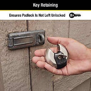 Master Lock M40XKADCCSEN M40XKAD Discus Lock, Keyed Alike, Silver