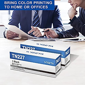 WISETA TN227 TN 227BK Compatible Toner Cartridge Replacement for Brother TN227 TN227BK TN-227 TN223BK TN223 Compatible with MFC-L3770CDW MFC-L3750CDW HL-L3290CDW HL-L3210CW HL-L3230CDW, 2 Black