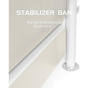 10'x20' Carport Windproof, Anti-High Wind Portable Garage, Reinforced Frames & 180 g PE Carport Canopy, with Front & Rear Doors, Shelter for Pickup, Boat, and Equipment, Khaki