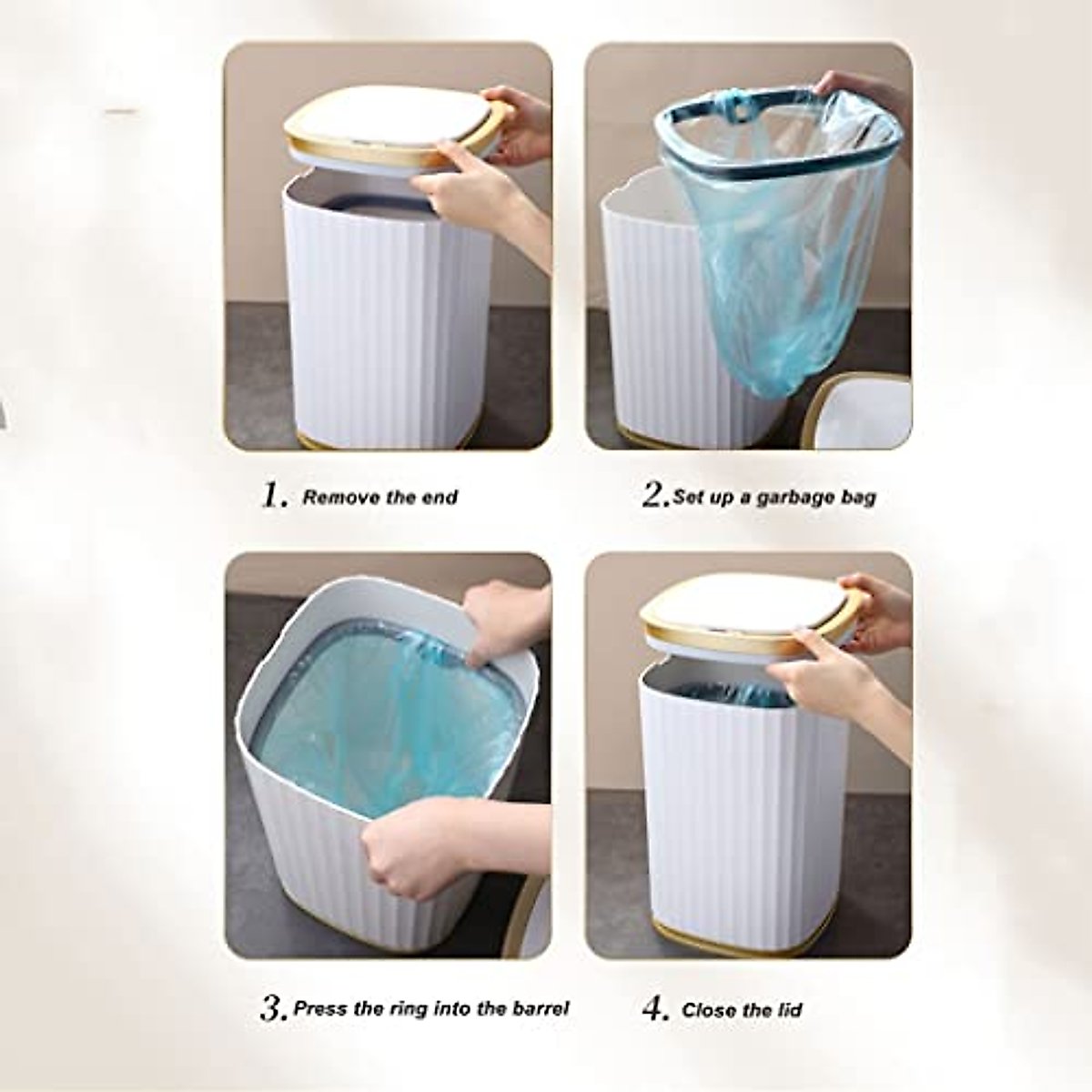 WENLII Smart Sensor Garbage Bin Kitchen Trash Can Best Automatic Induction Waterproof Bin with Lid 12/15L (Size : 12L)